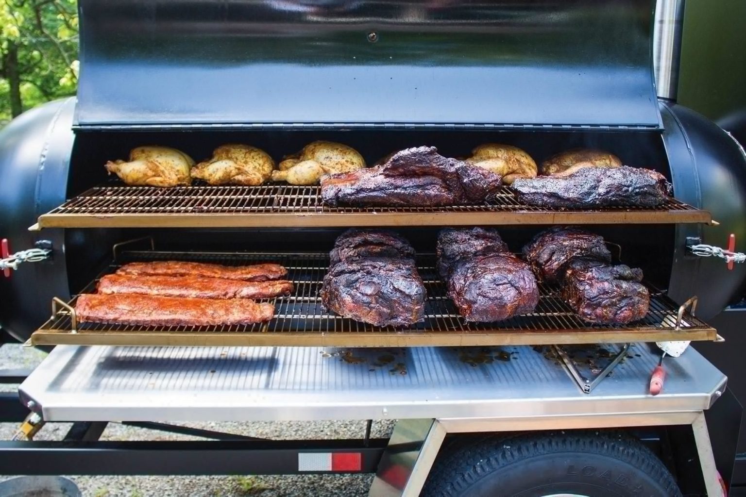 Meadow Creek TS500 Barbeque Smoker Trailer - Smokehouse Grills and Supply