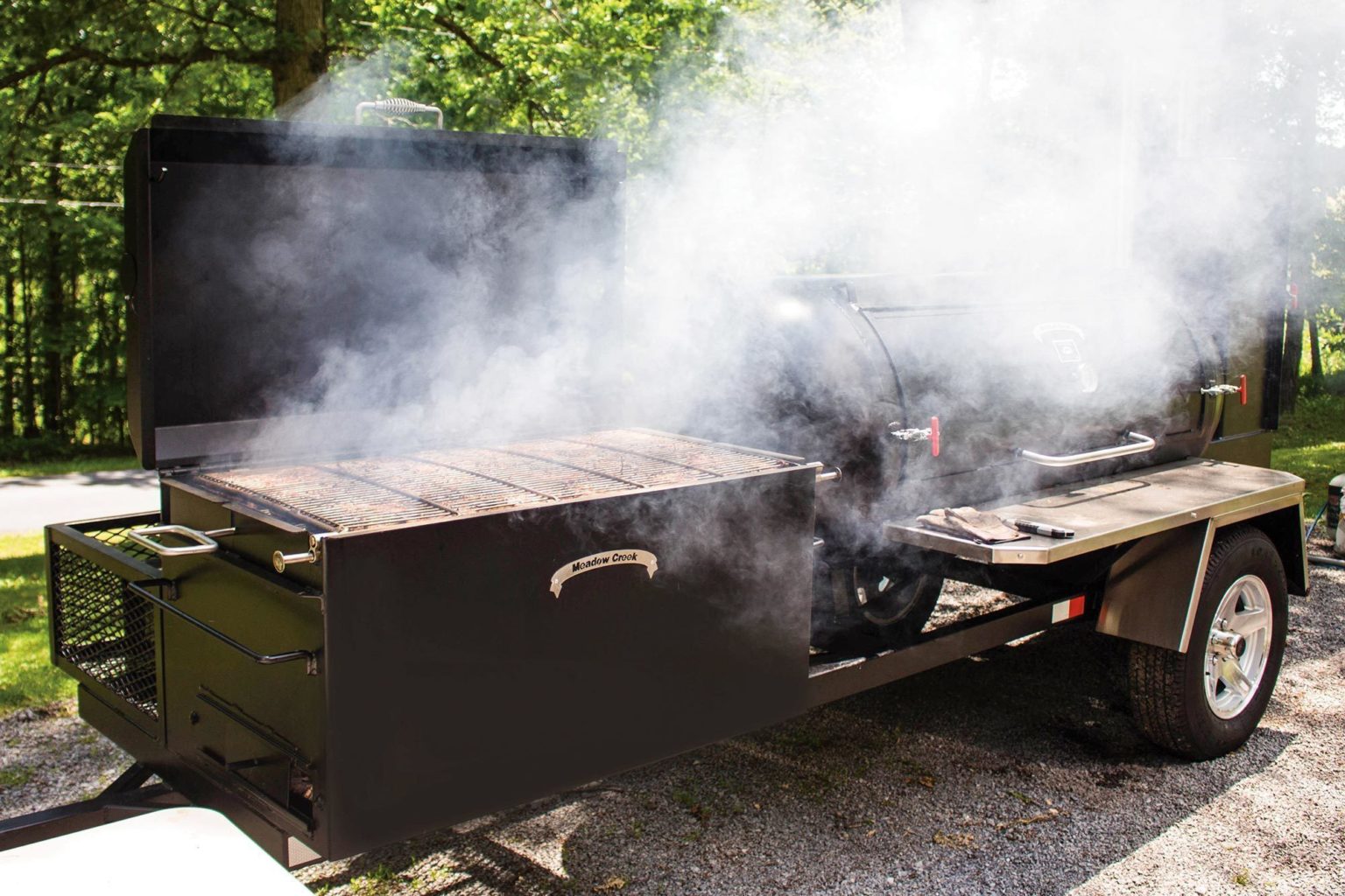 Meadow Creek TS500 Barbeque Smoker Trailer - Smokehouse Grills and Supply
